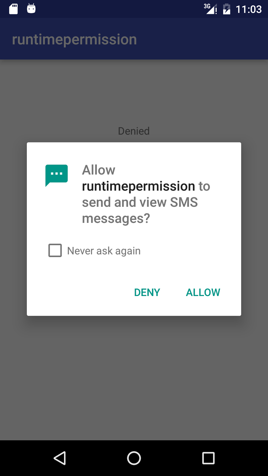 Androidbite Android Runtime Premission Example