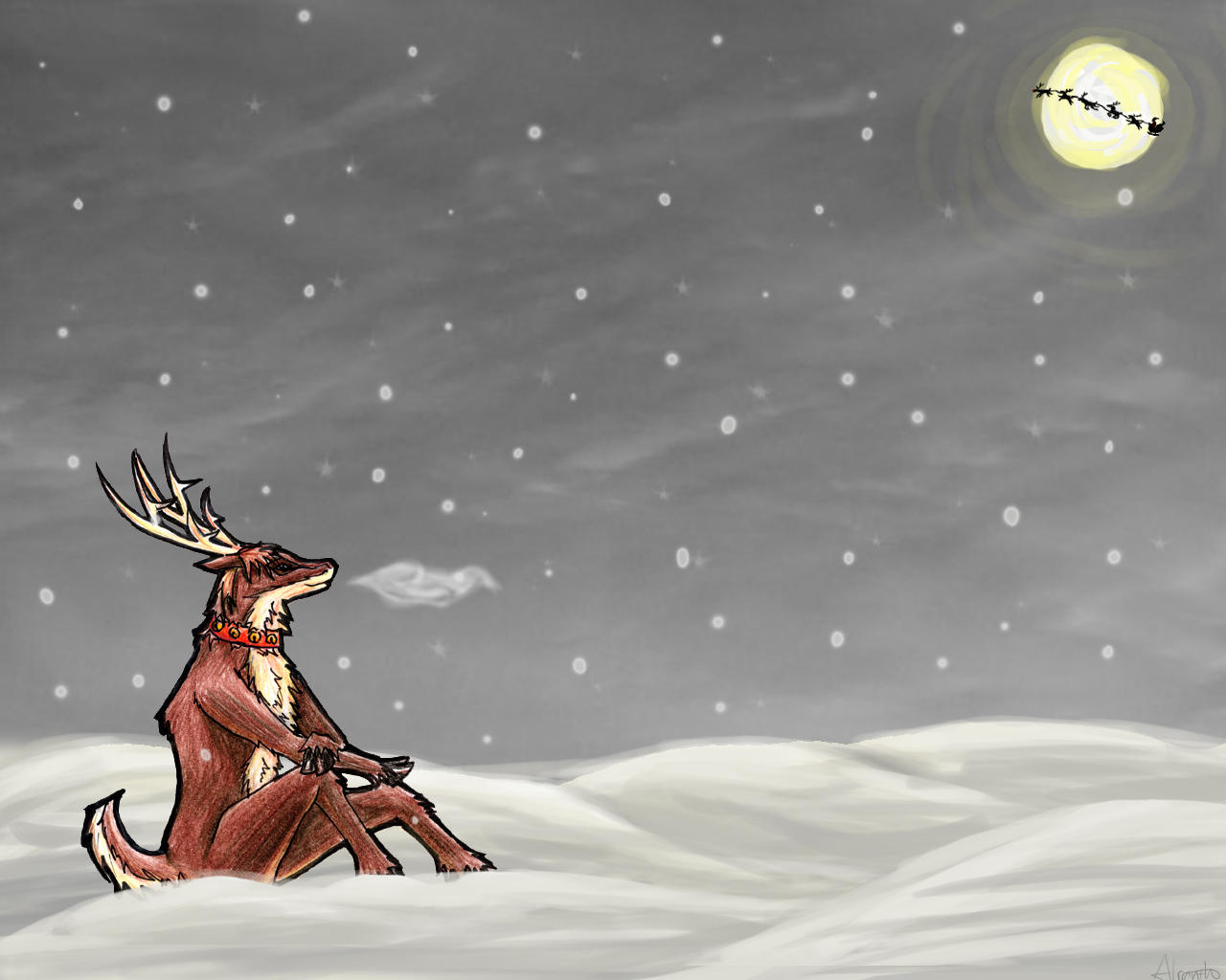 Sad old Rudolph HD Wallpaper ~ The Wallpaper Database