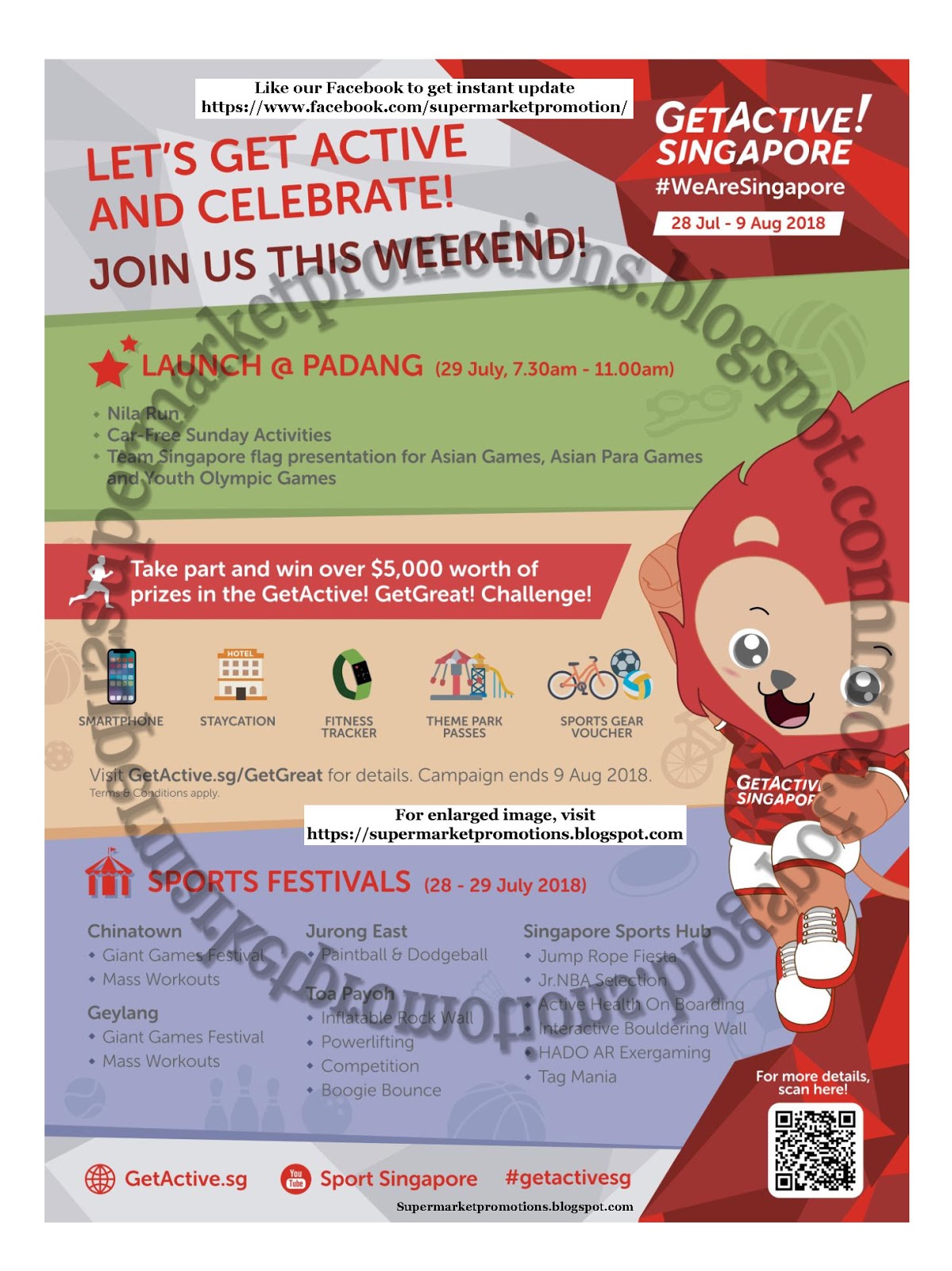 ActiveSg Events 28 July - 09 August 2018 ~ Supermarket Promotions
