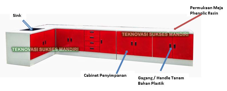 Meja Laboratorium Model WBS-L | MEJA LABORATORIUM | LEMARI ASAM | FUME ...