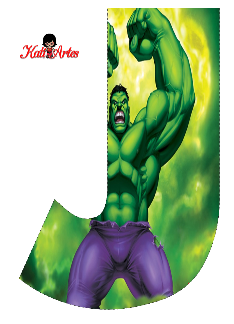 Alfabeto Gratis de Hulk. - Oh my Alfabetos!