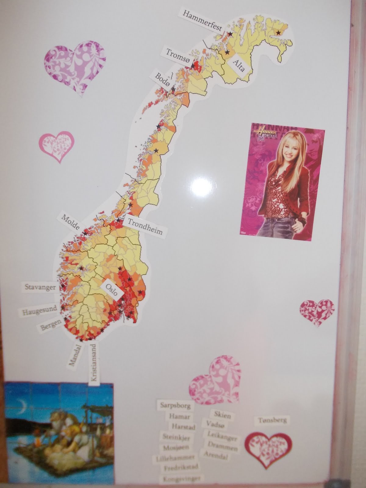Englemor: Norgeskart med magnet