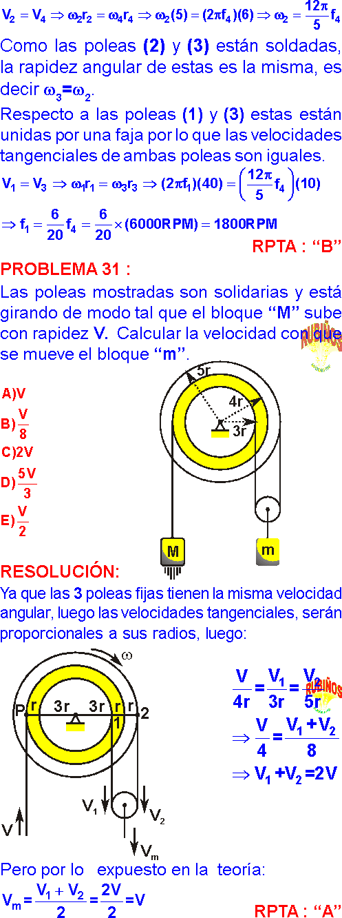 MOVIMIENTO CIRCULAR UNIFORME DE SECUNDARIA EJERCICIOS RESUELTOS MCU