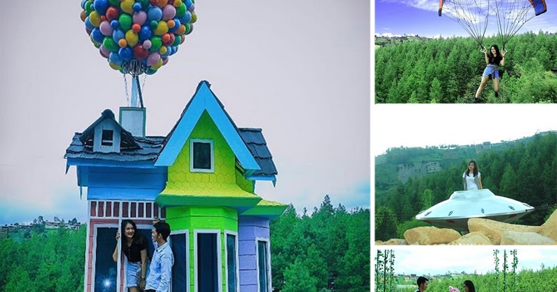 Berfoto di Rumah Balon Ala Film Animasi Up di Dago Dream Park
