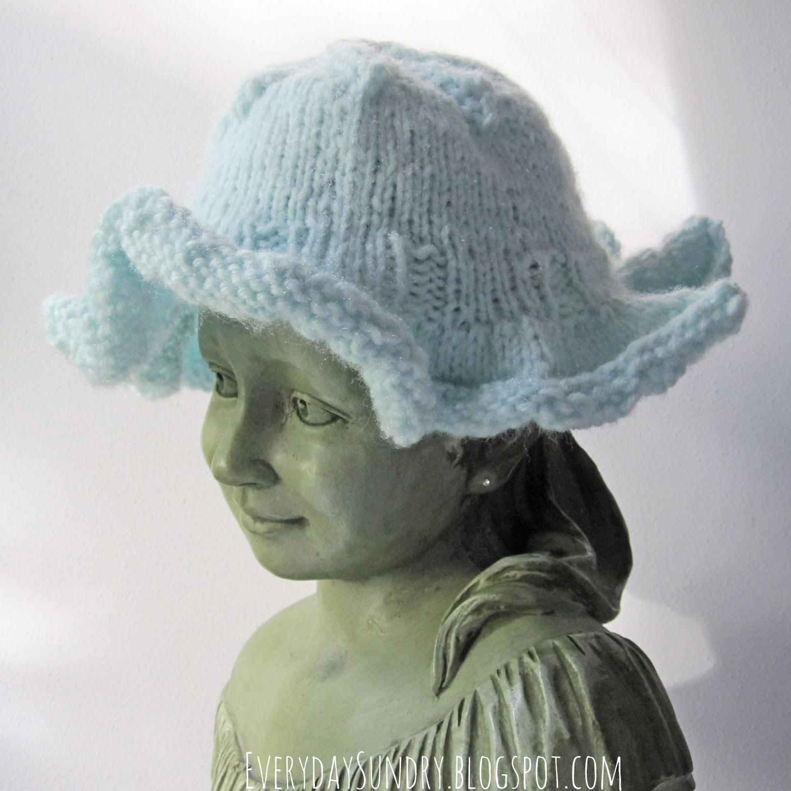 Knit Ruffle Baby Hat