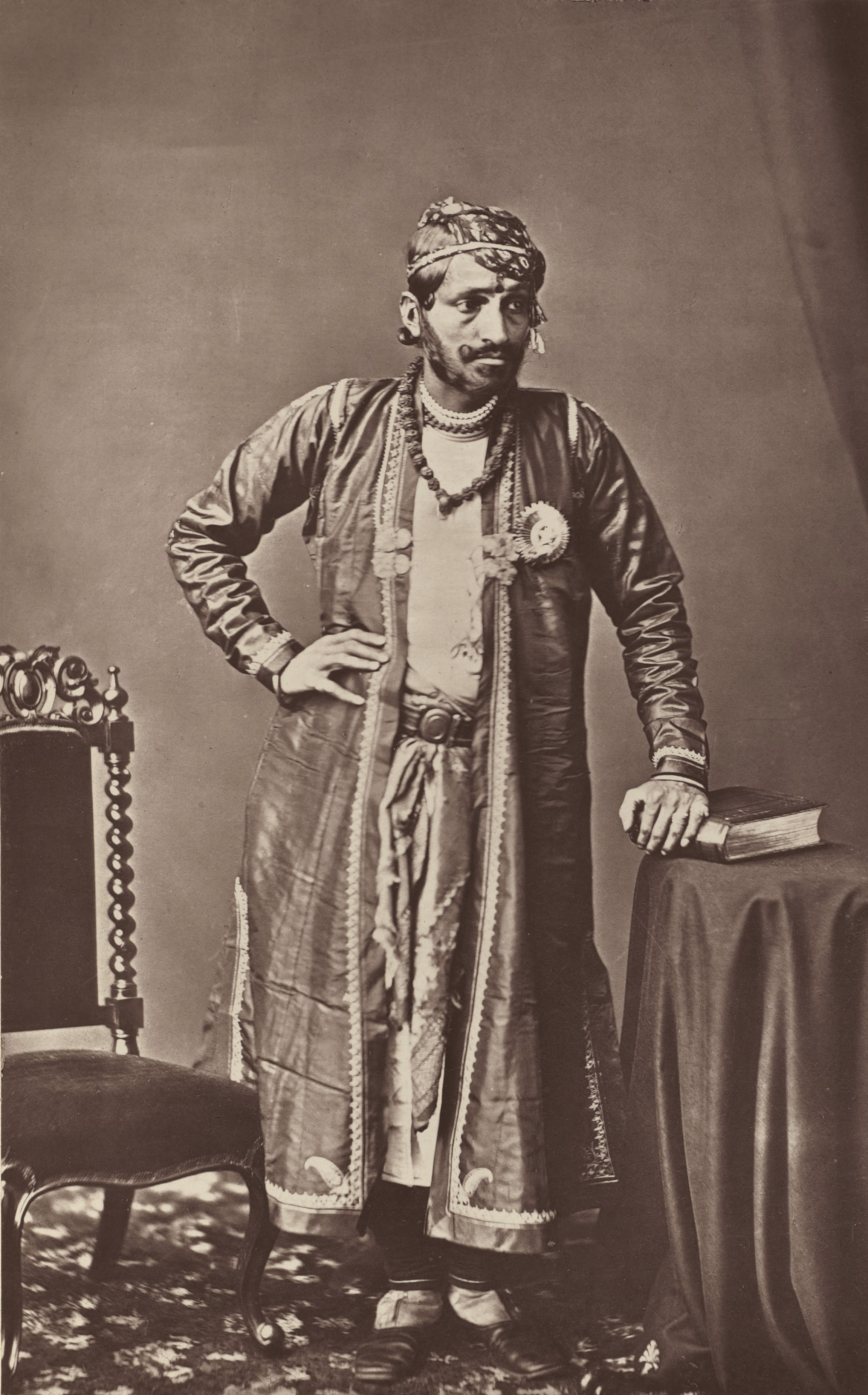 Maharaja of Jaipur Ram Singh II - 1877 - Old Indian Photos