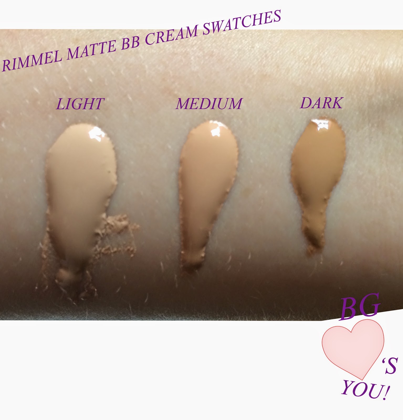 Beauté Gazette: Rimmel BB Cream Matte : Review and Swatches