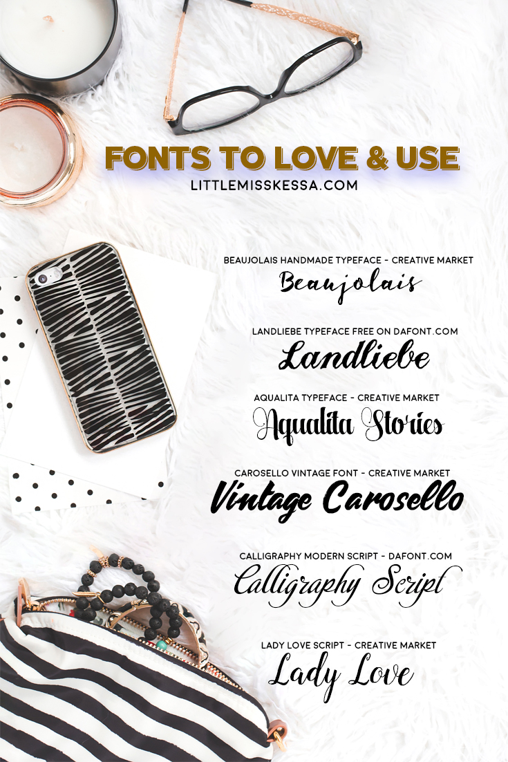 SCRIPT FONTS TO USE FOR YOUR NEXT PROJECT - A Day In The Life Of This Miss