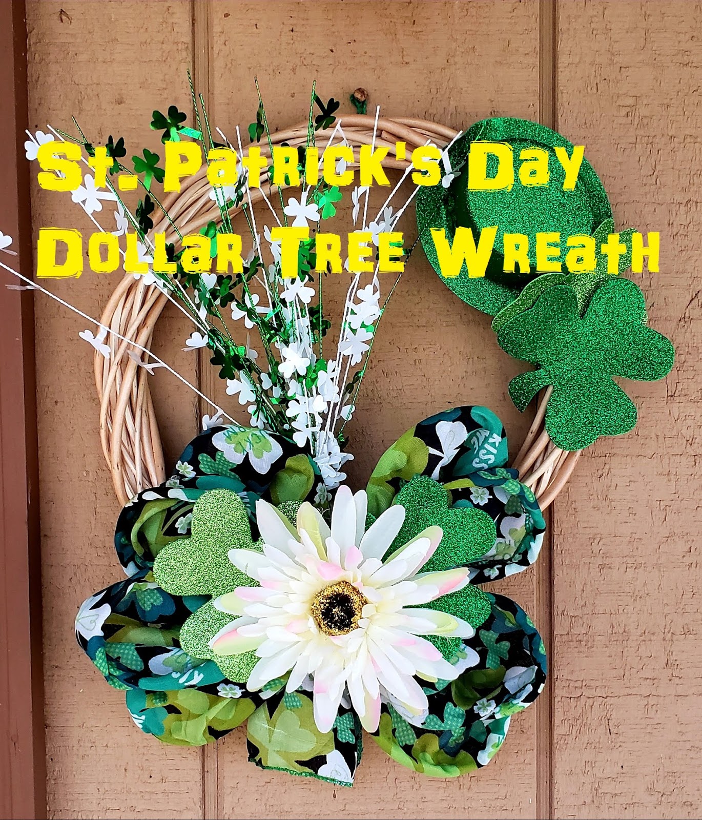 Crafting Household 6: St. Patrick's Day Wreath: Dollar Tree Craft