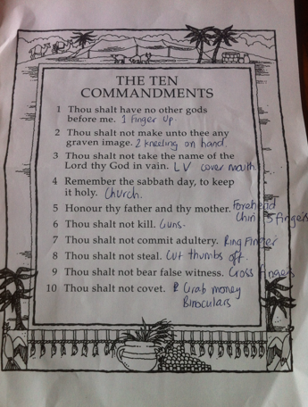 Our Forever Family: FHE - 10 Commandments Hand Signs & Morning Checklist
