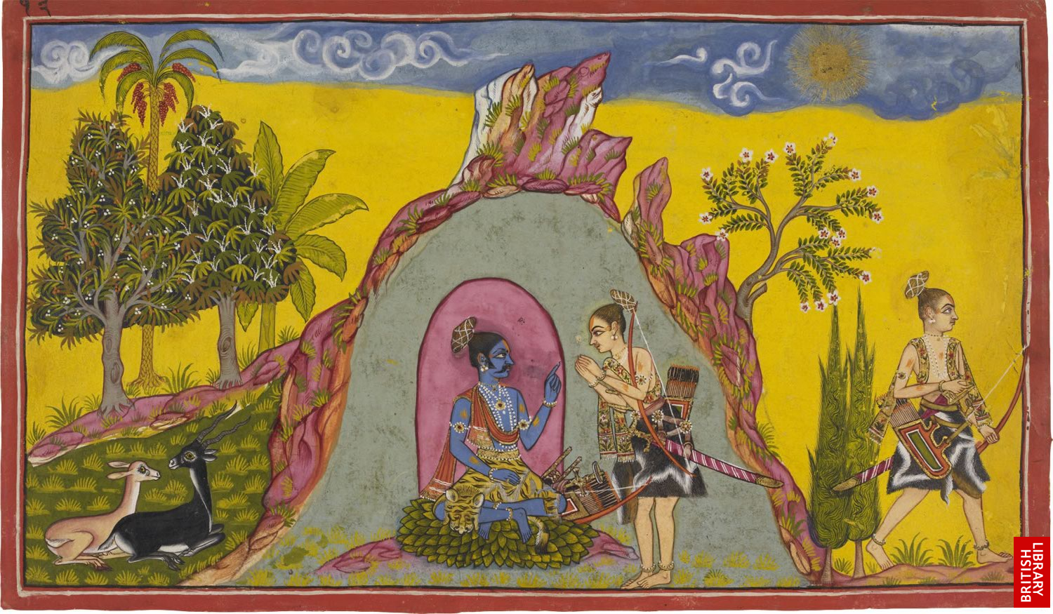 Indian Epics: Images and PDE Epics: Image: Rama Sends Lakshmana to Sugriva