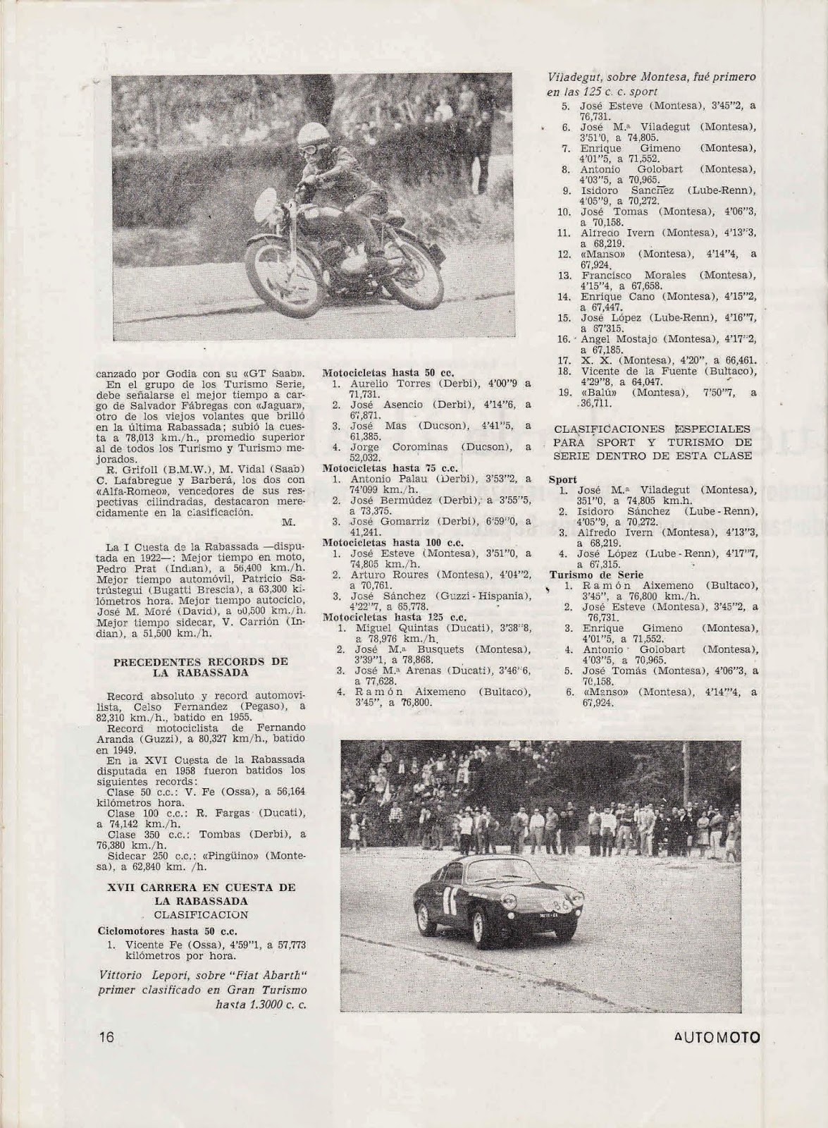 Monográficos Motociclistas "Carreras en cuesta"... las grandes ...