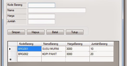 Gratis Aplikasi Dasar Vb Net 2010 Input Edit Delete Pintar Vb Tutorial Visual Basic