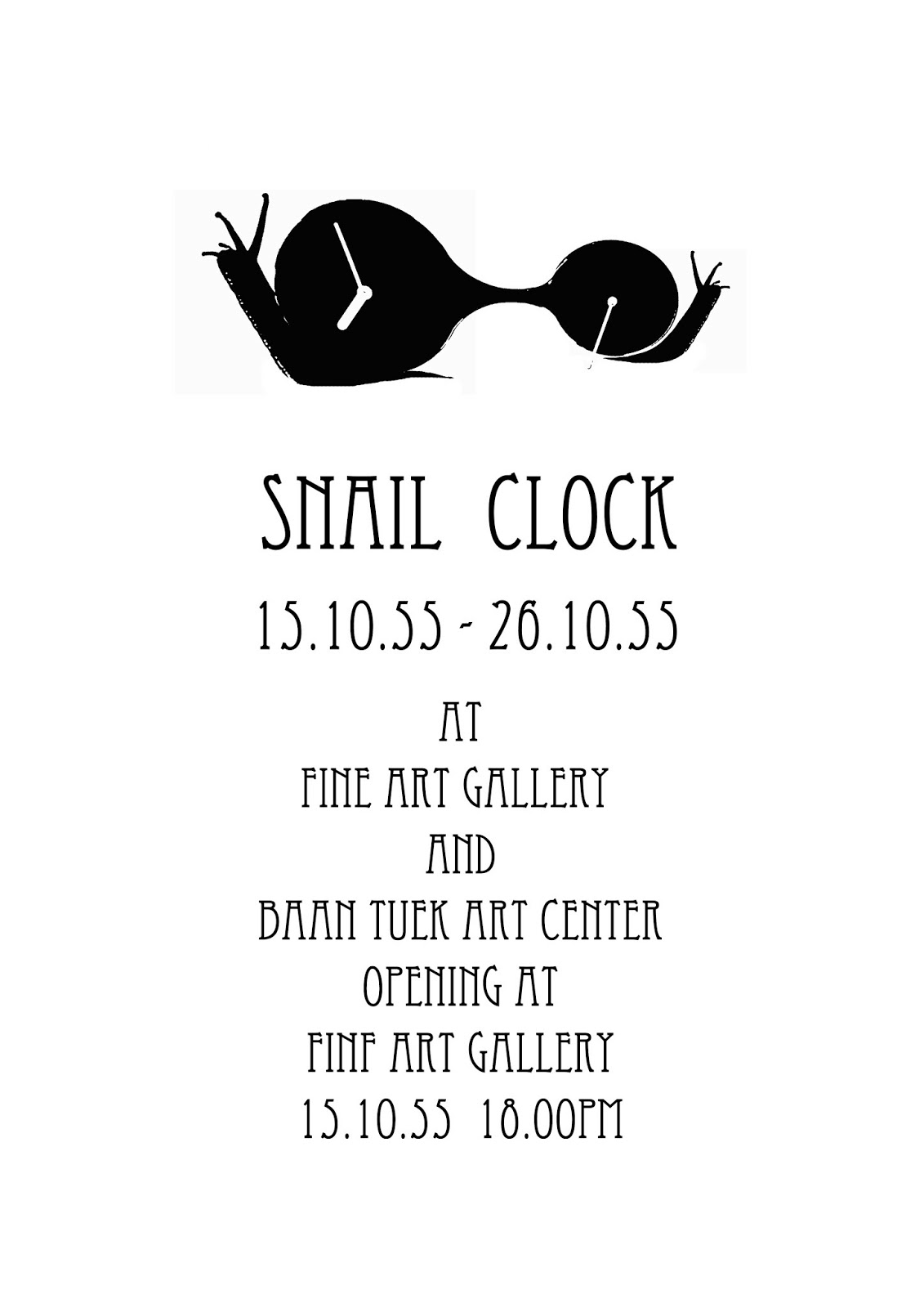 Jirapon Tewin: Graphic Design : Poster Snail Clock Exhibition