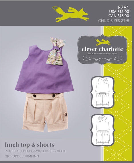 Five and Counting....: Clever Charlotte Finch Shorts for Matilda # ...