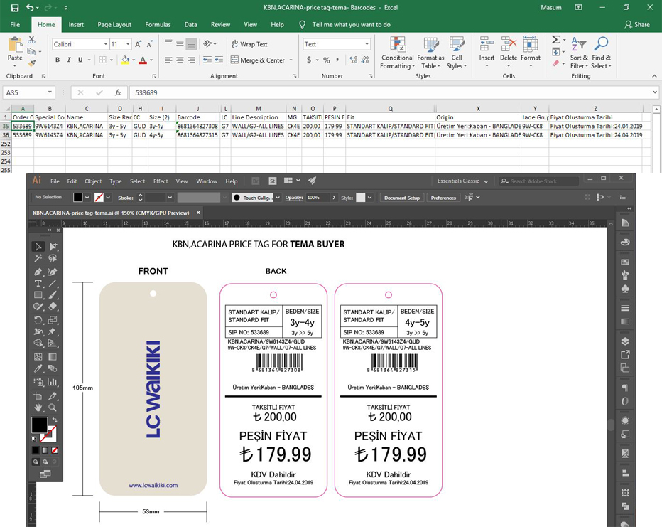 Industrial Graphics Design Price Barcode Hang Tag Industrial Graphics Design Price Barcode Hang Tag