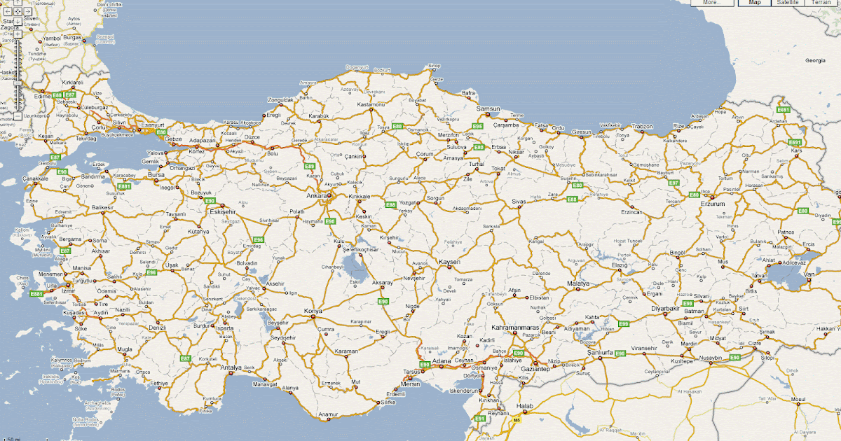 Türkiye Haritaları: Türkiye Google Haritası