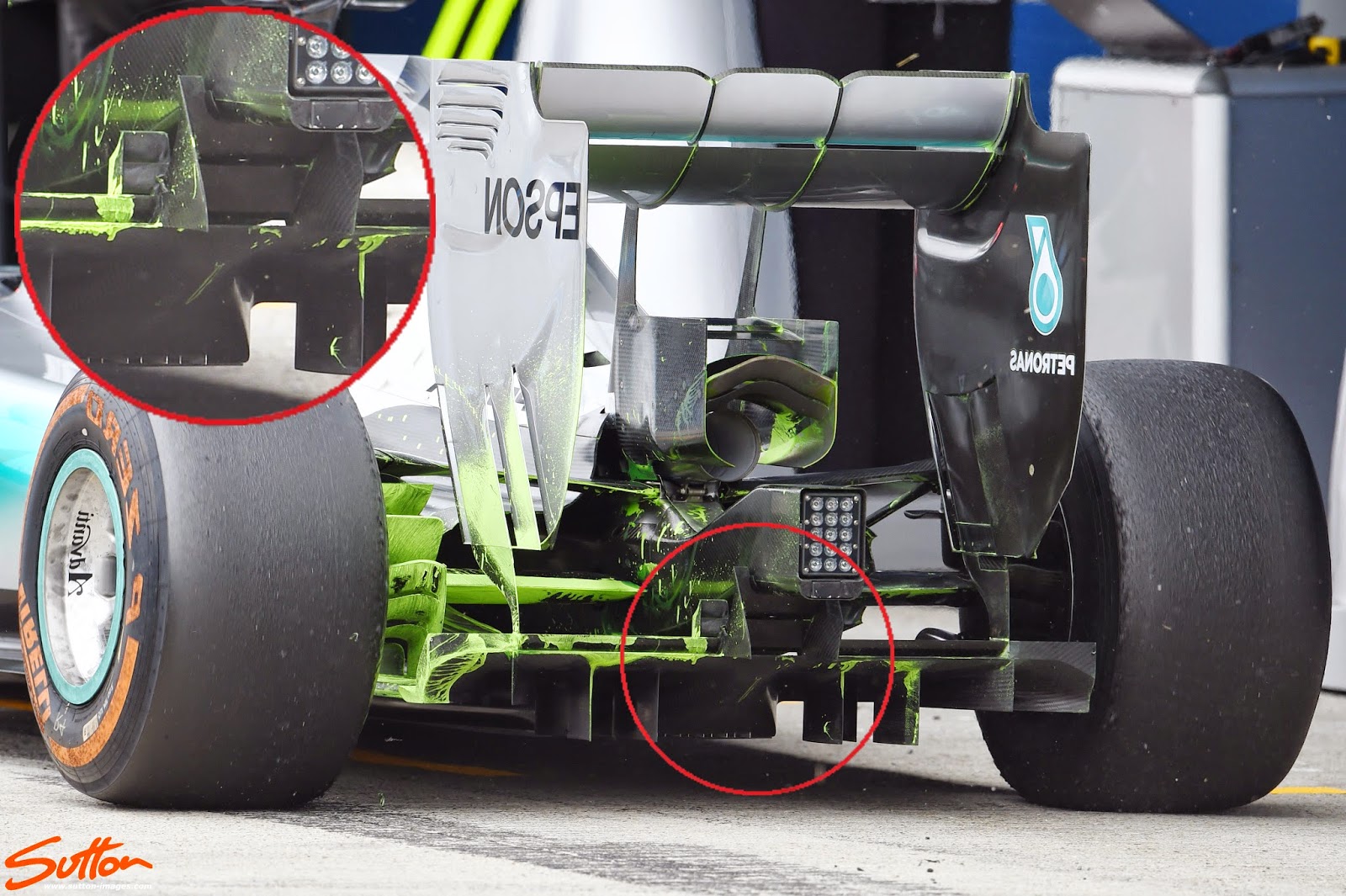 Bite Size Tech: Mercedes W06 new diffuser and Y100 Gurneys - SomersF1 ...