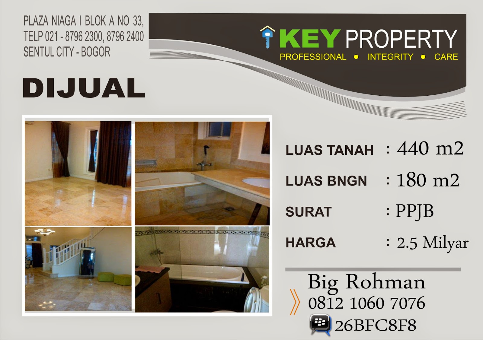 Iklan Update Key Properti Sentul - DEWA PROPERTY INDONESIA