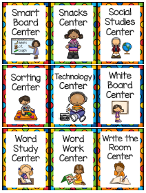 Nyla's Crafty Teaching: Center Labels