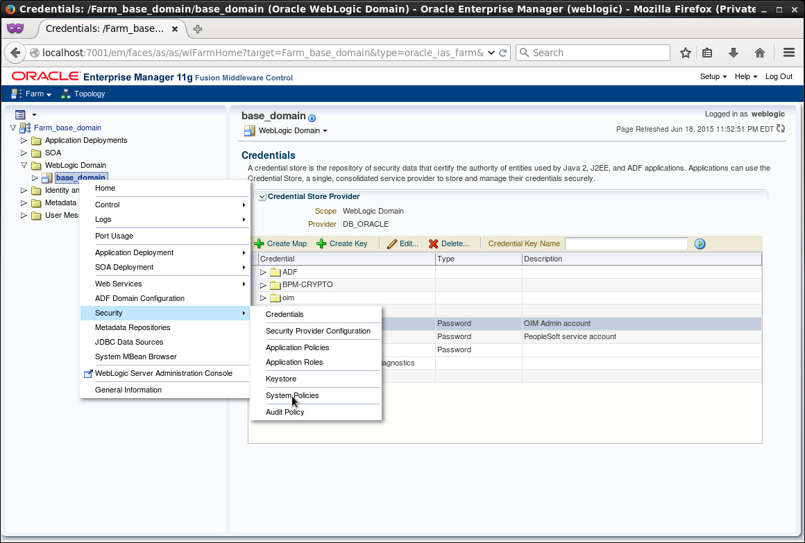 Oracle Stack: Credential Store Framework (CSF) API Example Oracle Stack: Credential Store Framework (CSF) API Example
