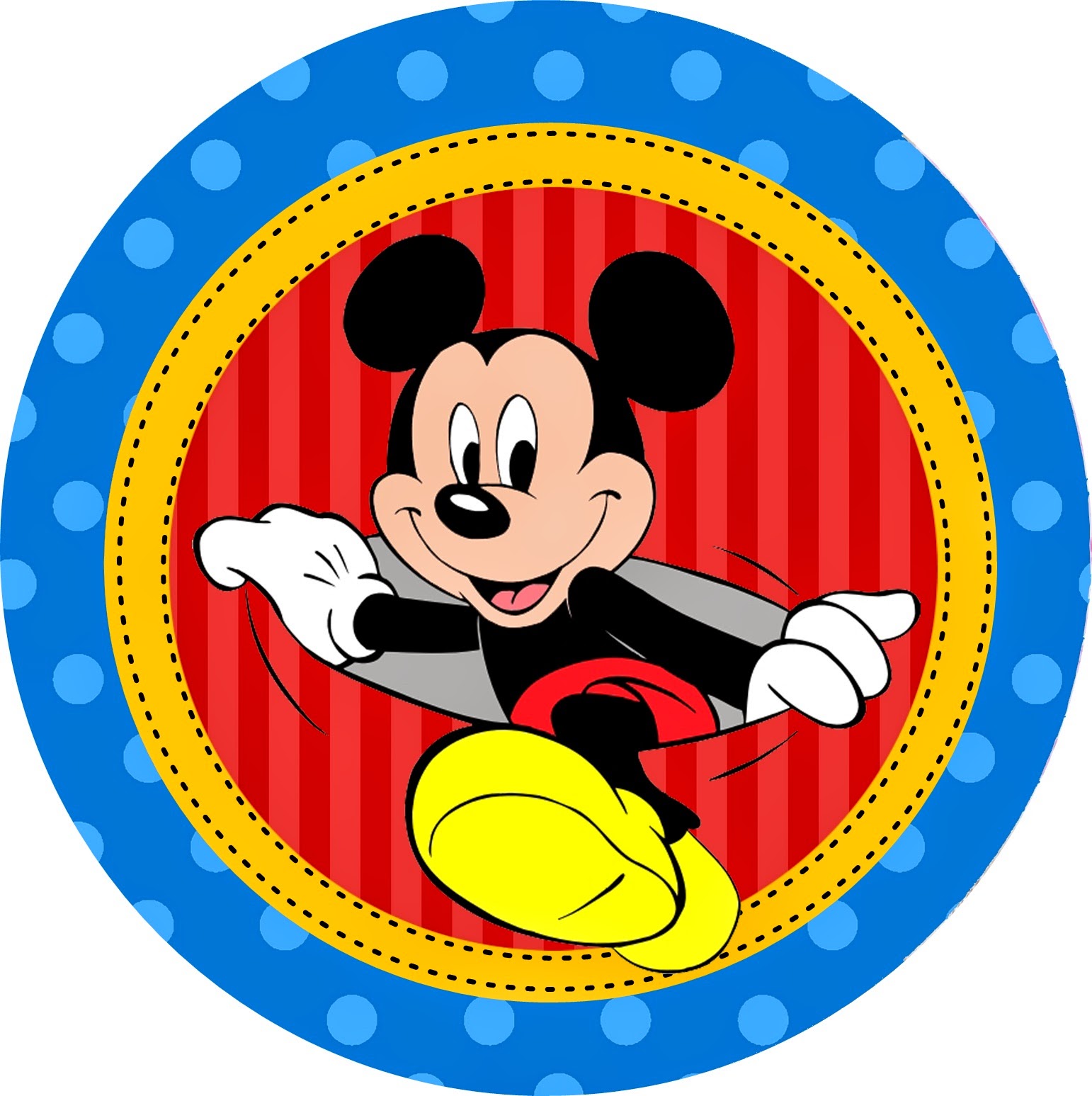 Mickey en Azul y Rojo: Wrappers y Toppers para Cupcakes para Imprimir ...