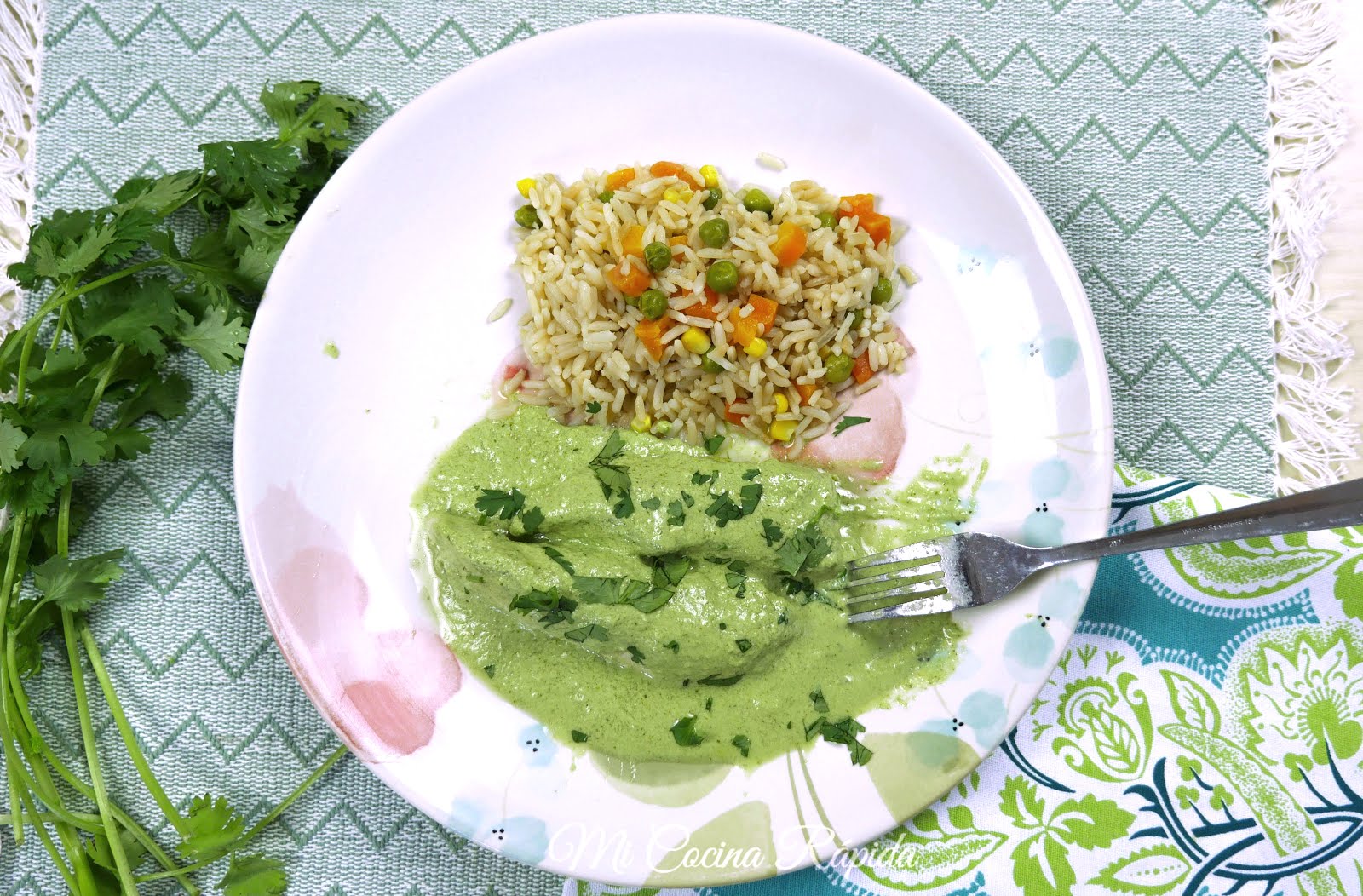 Pollo en Salsa Cremosa con Cilantro