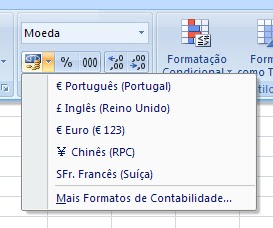 Excel para Professores (e não só...): Introdução do símbolo de moeda