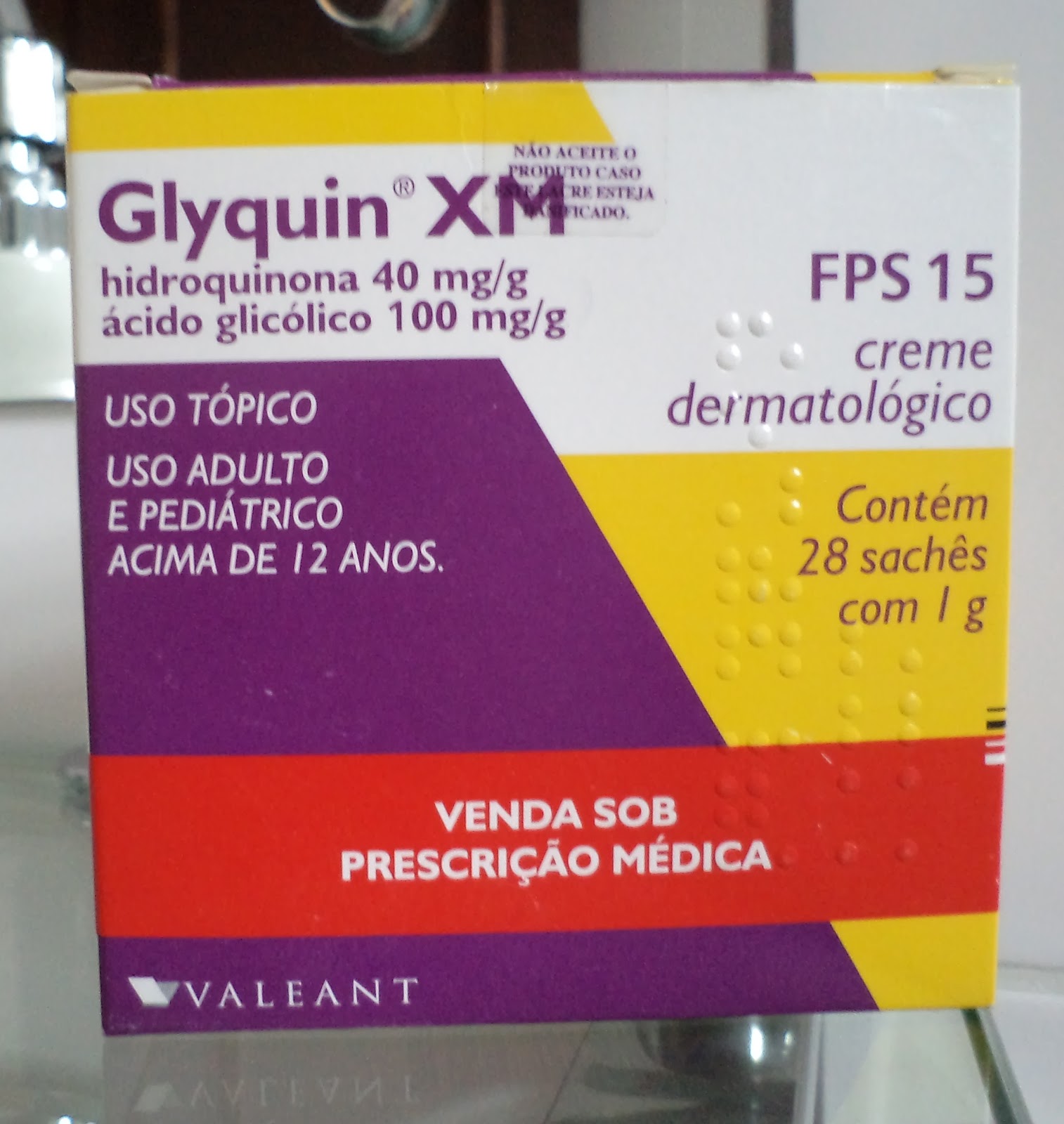 Produto Recomendado: Creme dermatológico Glyquin XM - Valeant