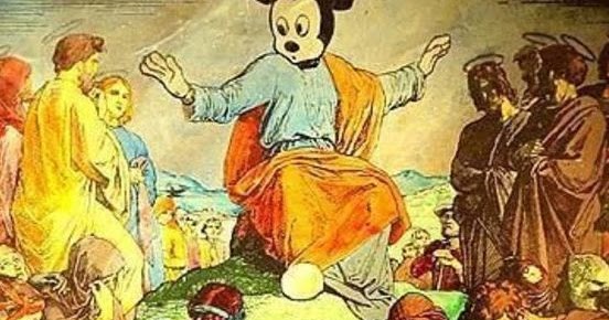 Prohíben exponer cuadro de Jesús con la cabeza de Mickey Mouse ...
