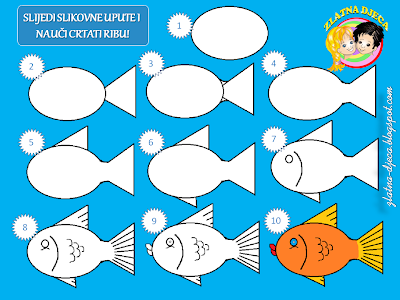 Zlatna djeca: Naučimo crtati ribu