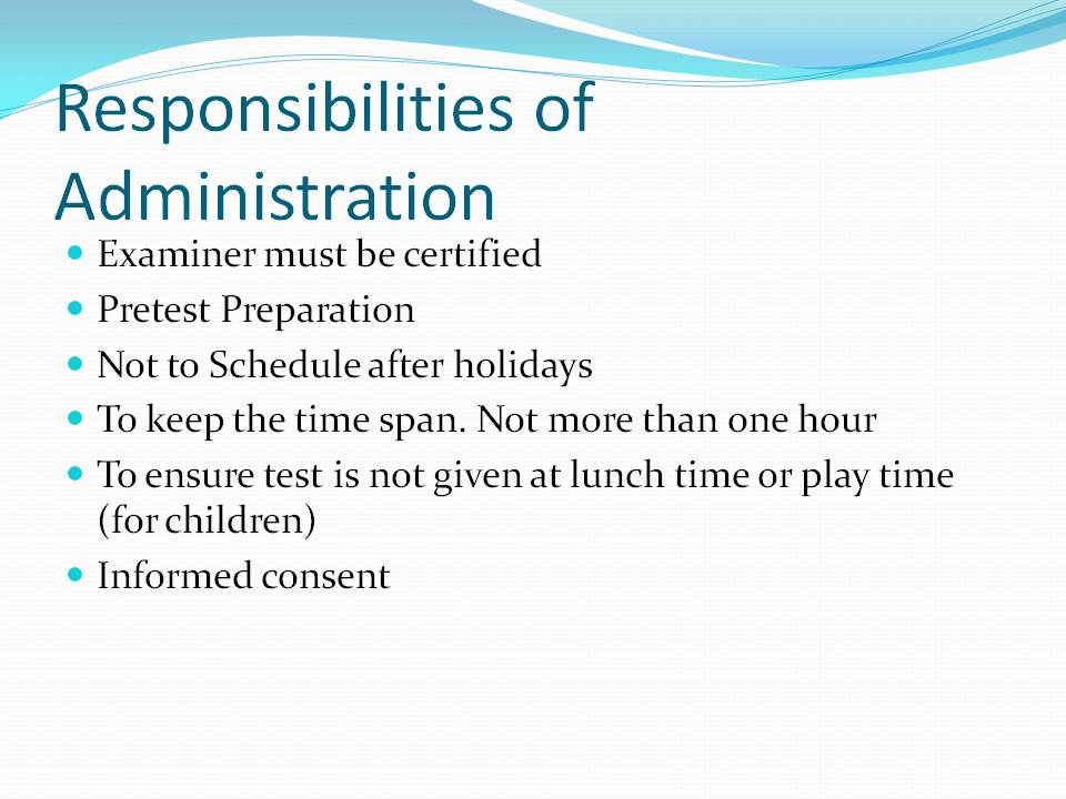 Administration of Psychological Test - Health with Hamdani