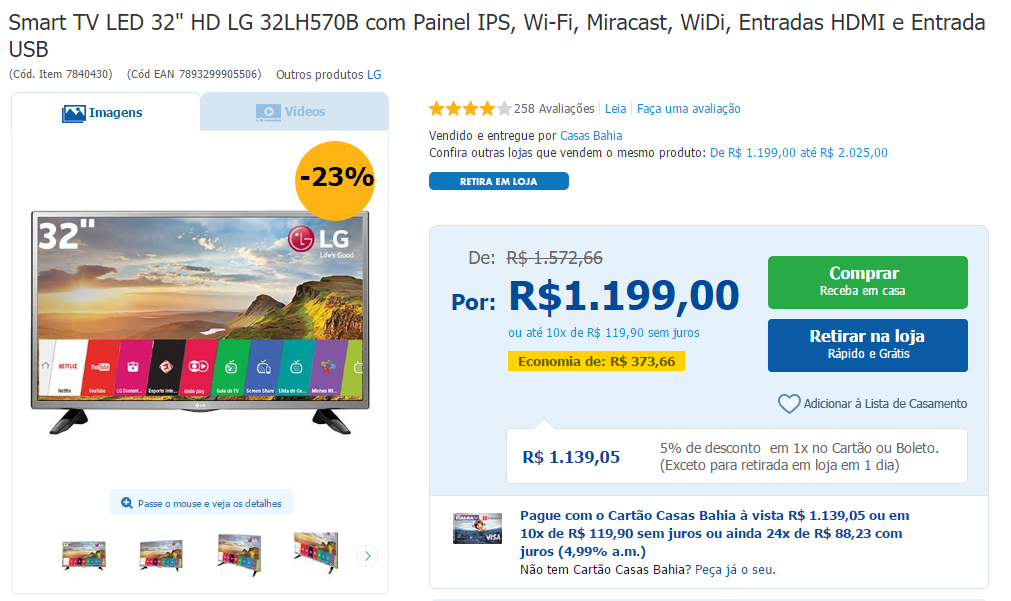 Tá querendo comprar uma Smart TV LED 32" nova?