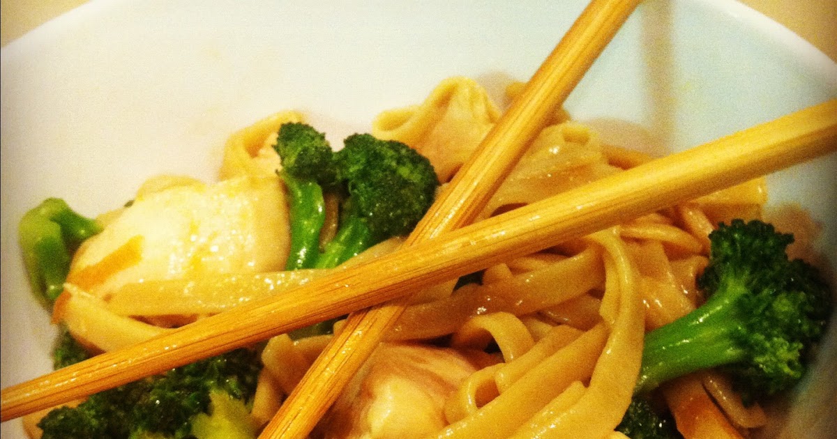 Beyond My Recipes: Brown Rice Noodles with Chicken and Broccoli