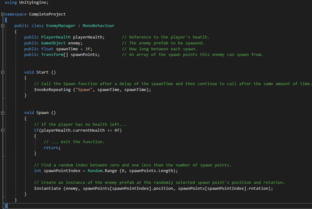 [ Survival Shooter 5 ] Enemy 재생성 설계하기