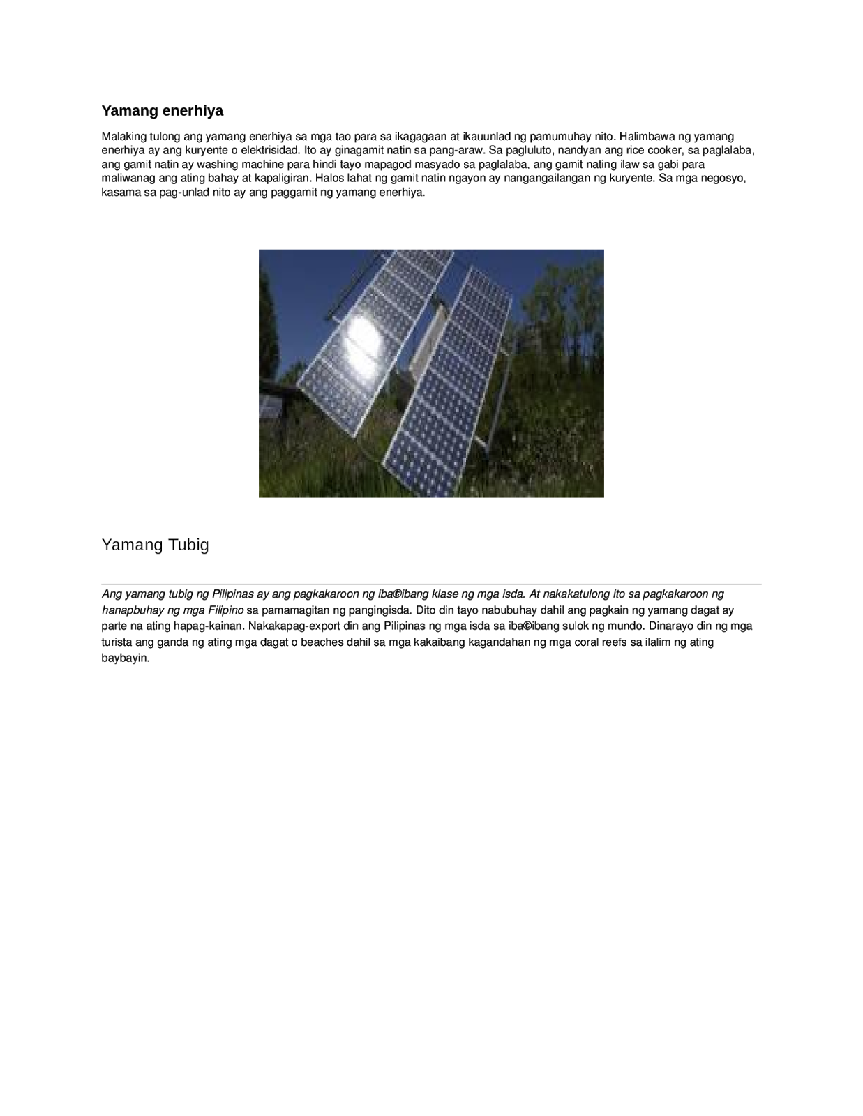 yamang enerhiya - philippin news collections