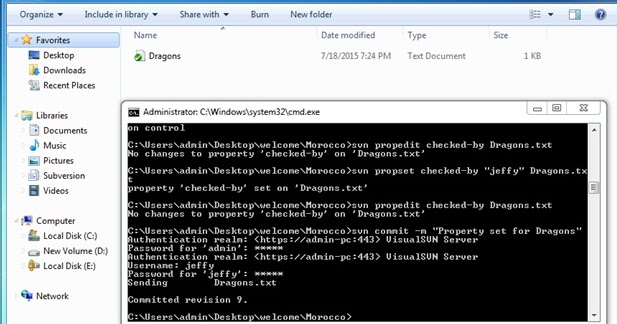 Subversion: svn property