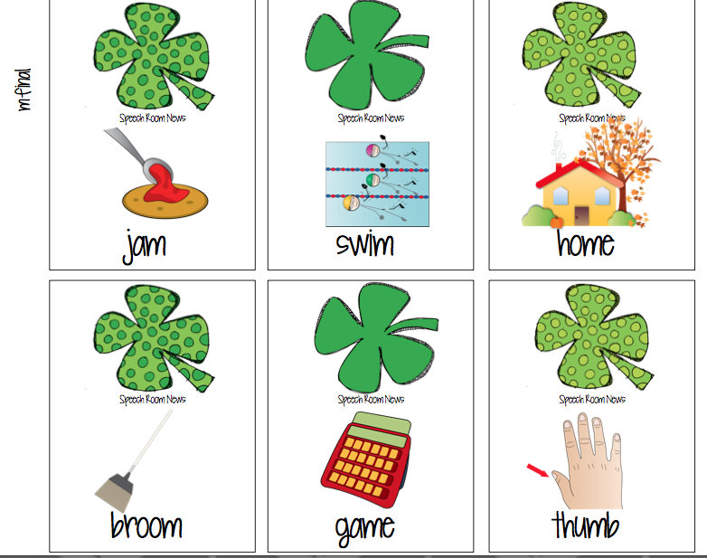 headlinesandmore: St. Patrick's Day Articulation Packets