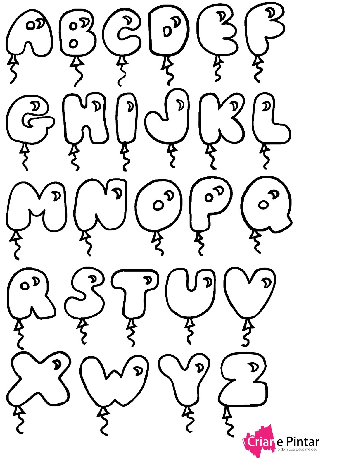 Criar e Pintar o dom que Deus me deu!: Letras muitas letras para pintar ...