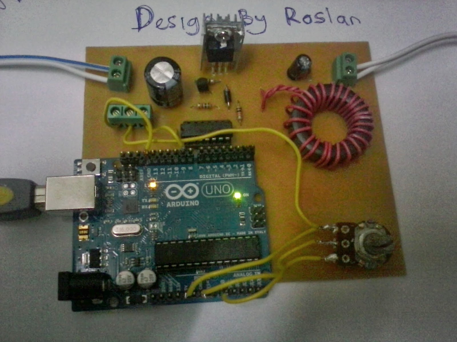 Gambar Litar Projek Elektronik Arduino Uno Buck Gambar Diatas Power ...