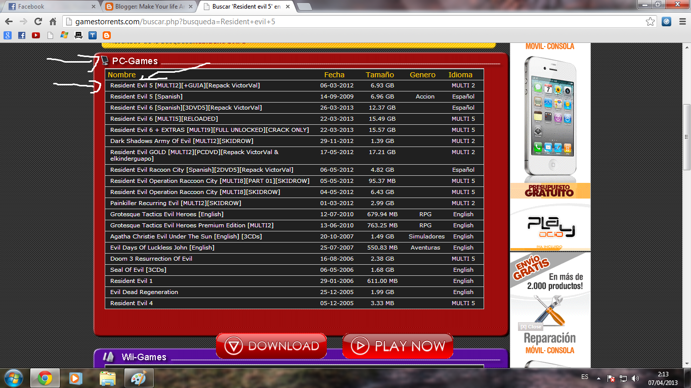 Make Your life And Destroid the street!: Como descargar Juegos Desde ...