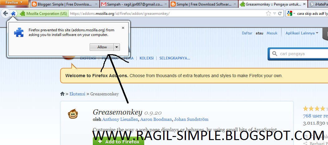 Cara install script di greasemonkey - nativewes