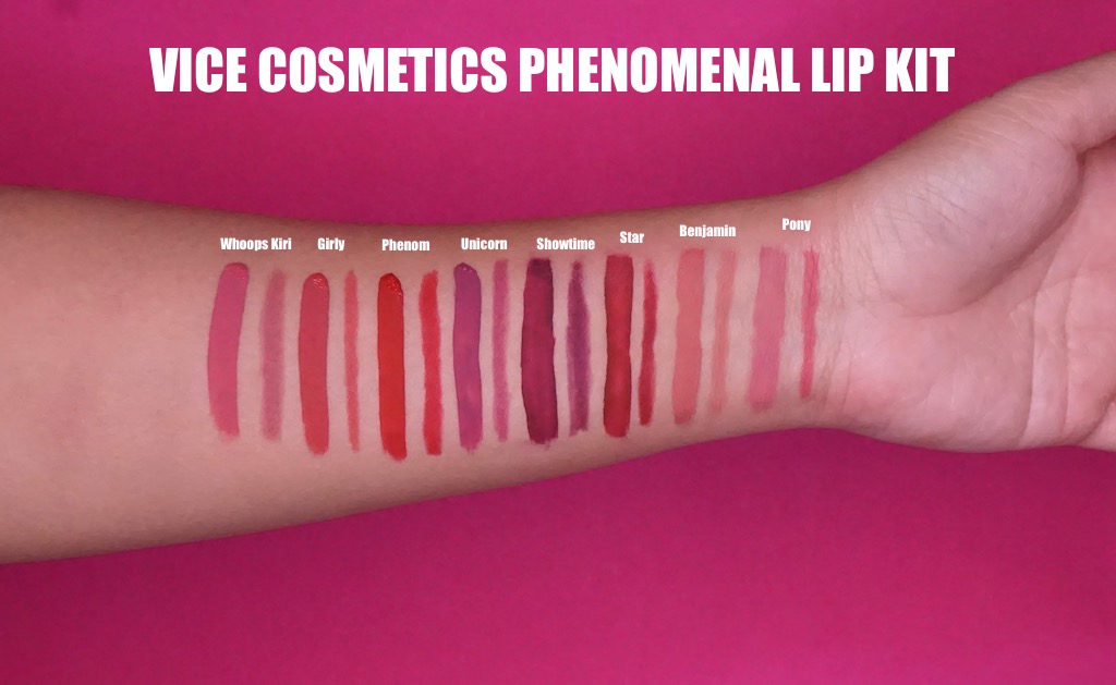 Complete Swatches of Vice Cosmetics Lipsticks + Review + Tips and Tricks