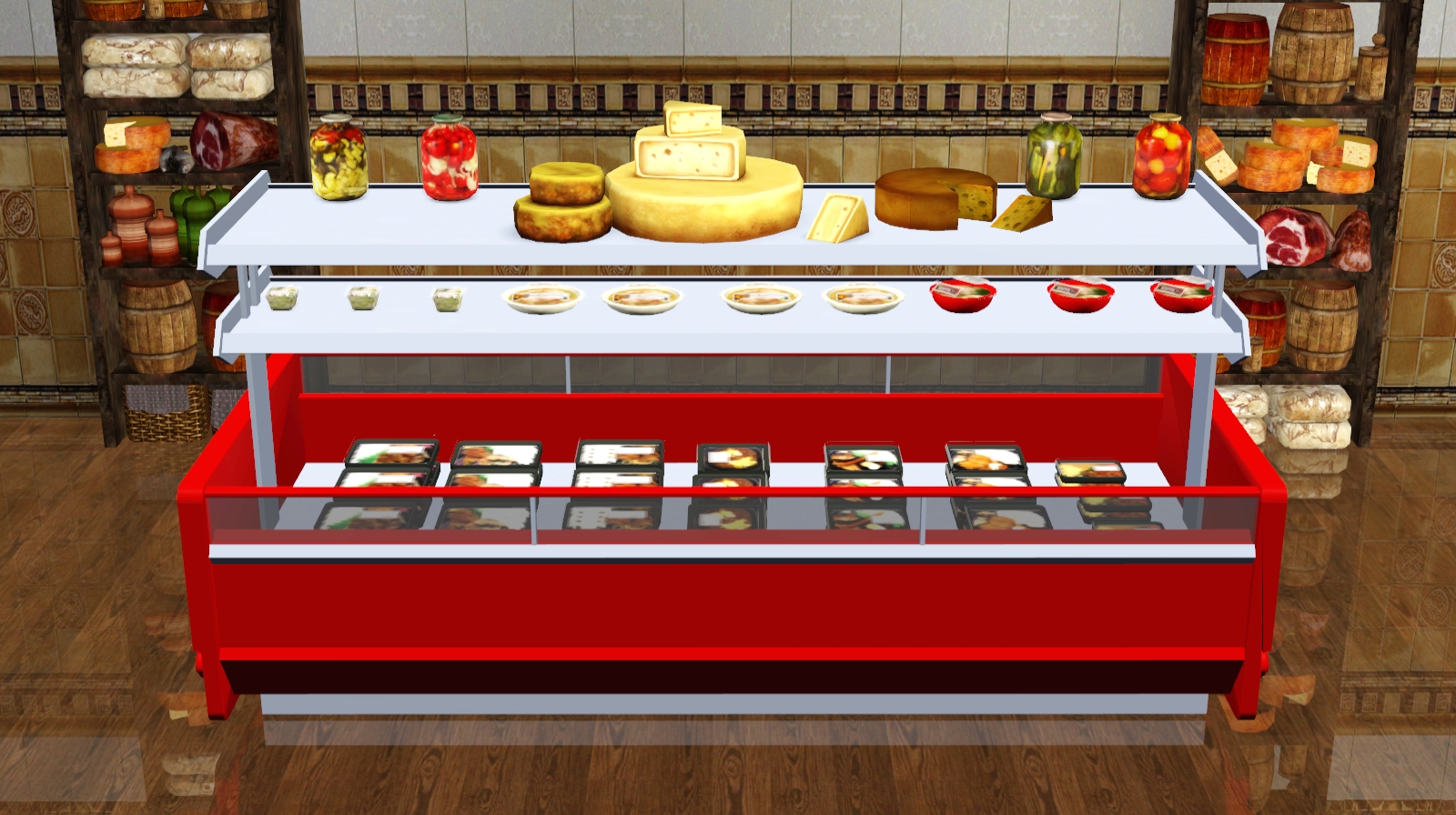 TS3 - Supermarket Stuff Set ~ Noir and Dark Sims