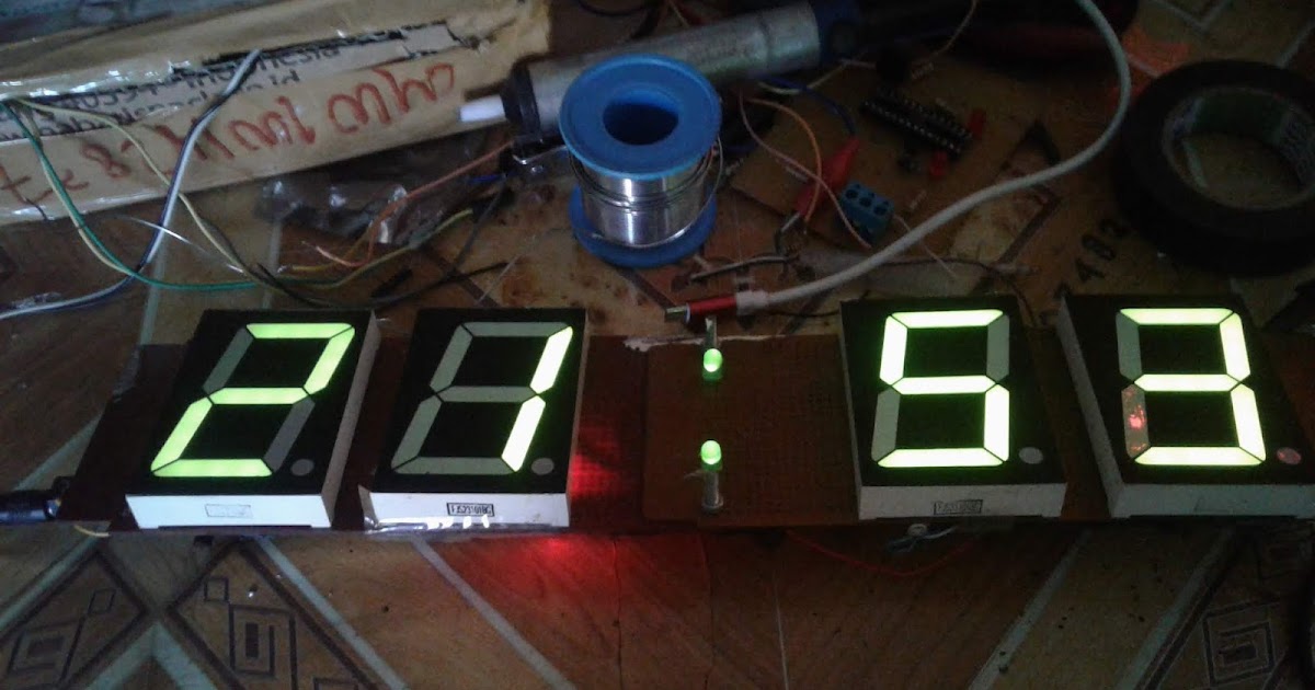 Membuat jam digital dengan seven segmen besar 9-12 Volt ~ Blog edukasi