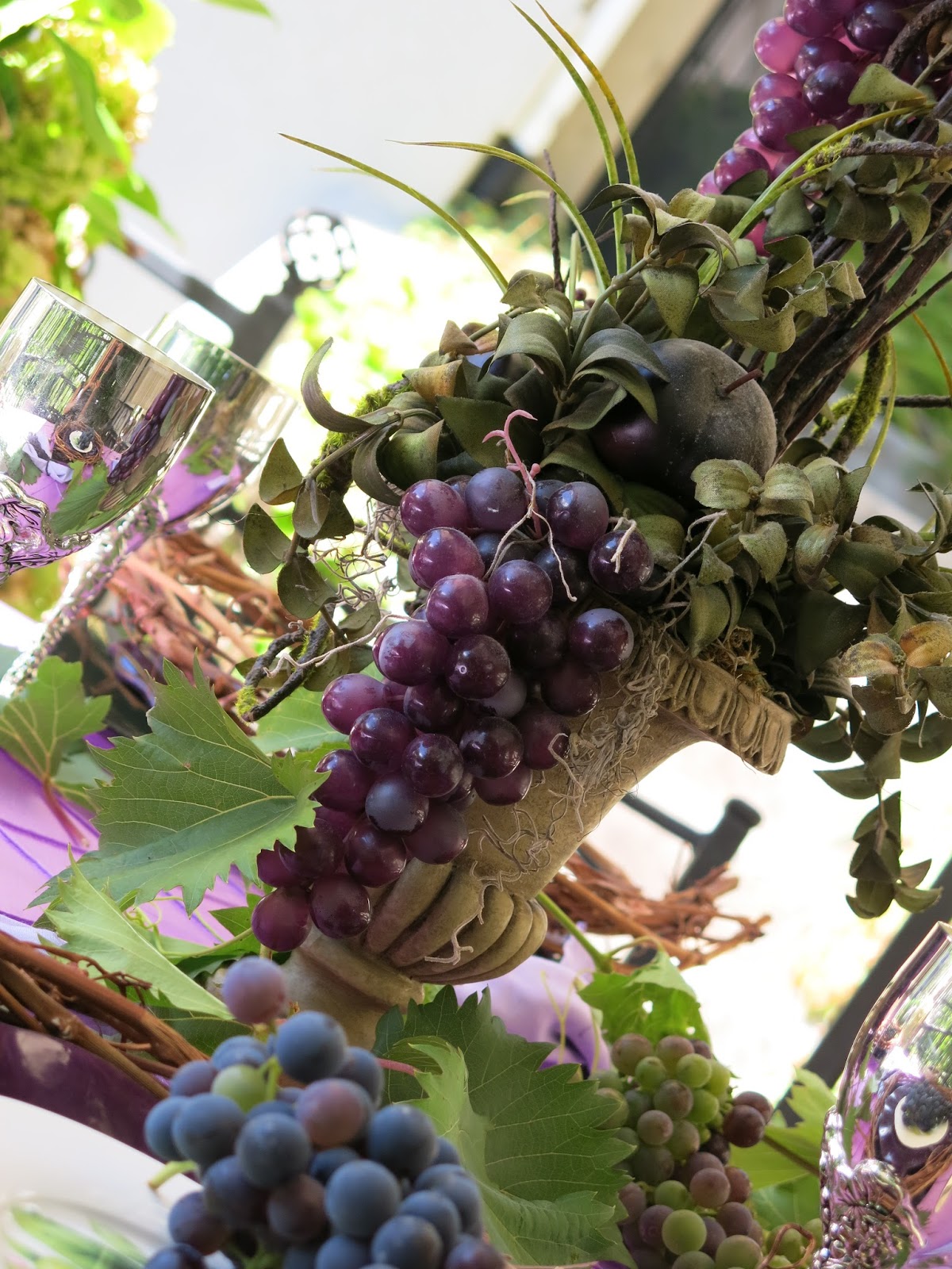 Harvest Grapes Tablescape - Purple Chocolat Home