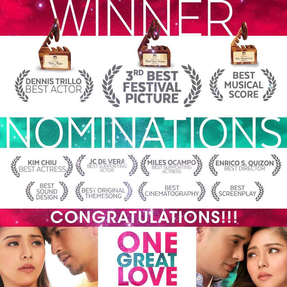 Regal’s One Great Love wins Best Actor and Third Best Picture; Earns ...