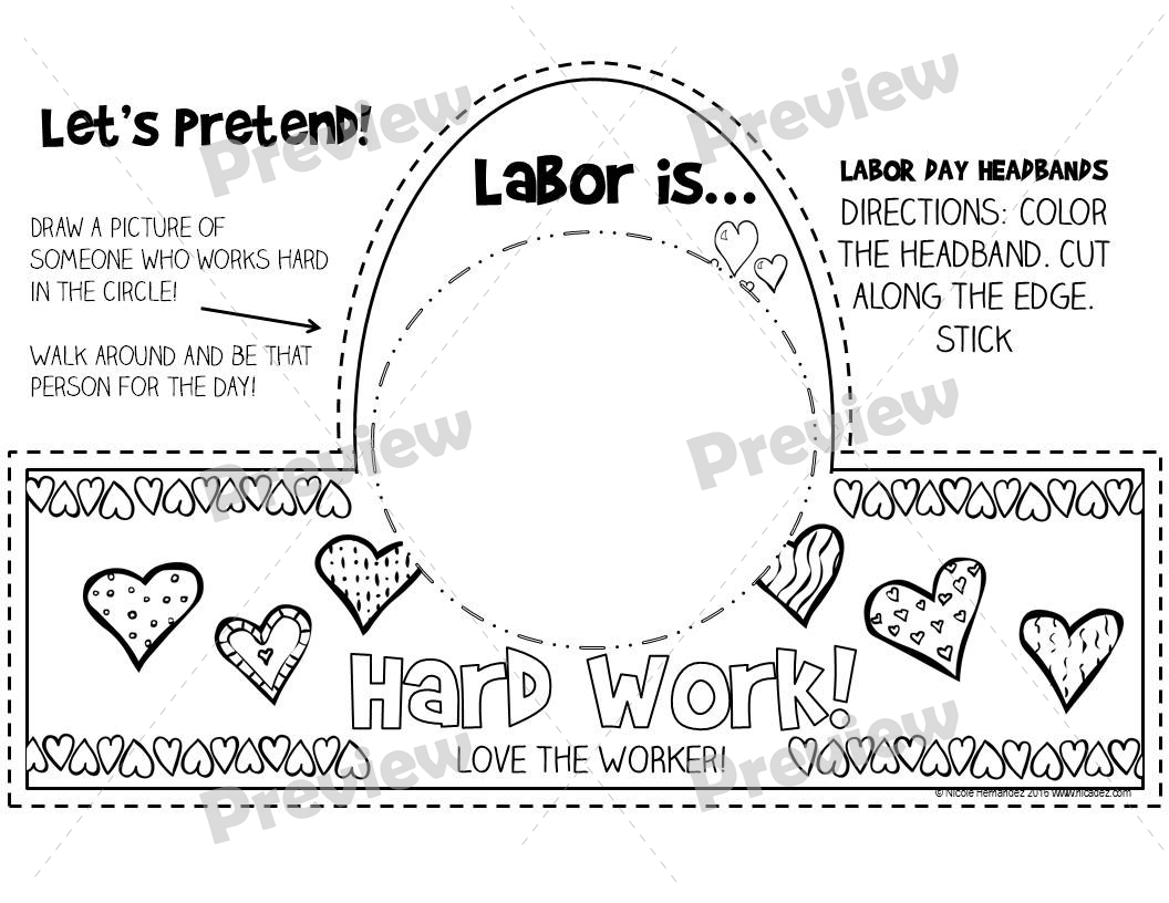 A Teacher's Idea: Labor Day Headbands