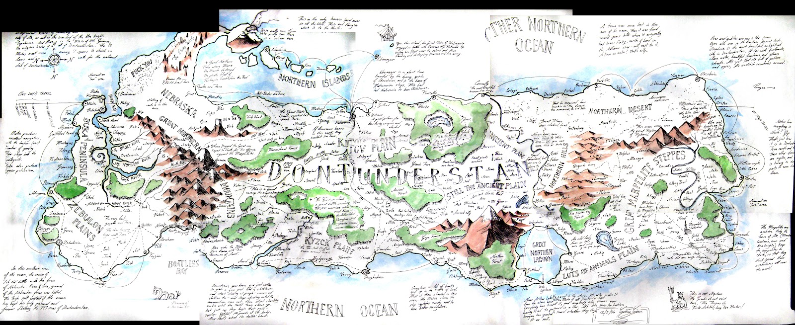 Carmen's Fun Painty Time: Making a map: The old fashioned method