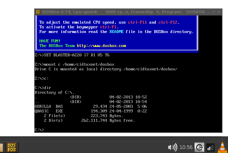 How to install dosbox and running the games/apps on Archlinux